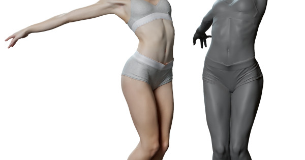 Female Ballet Dancer Reference Pose 011